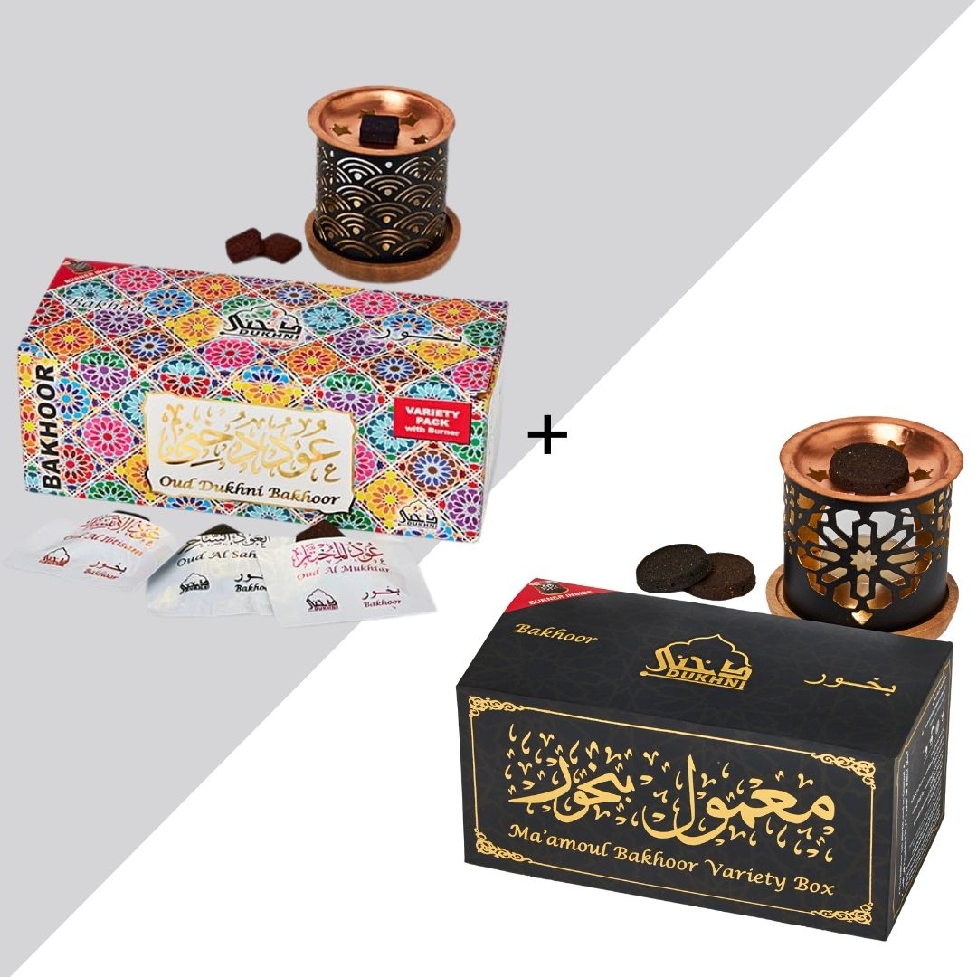 Dukhni Oud and Maamoul Bakhoor Variety Box with Burners | Dukhni UK ...