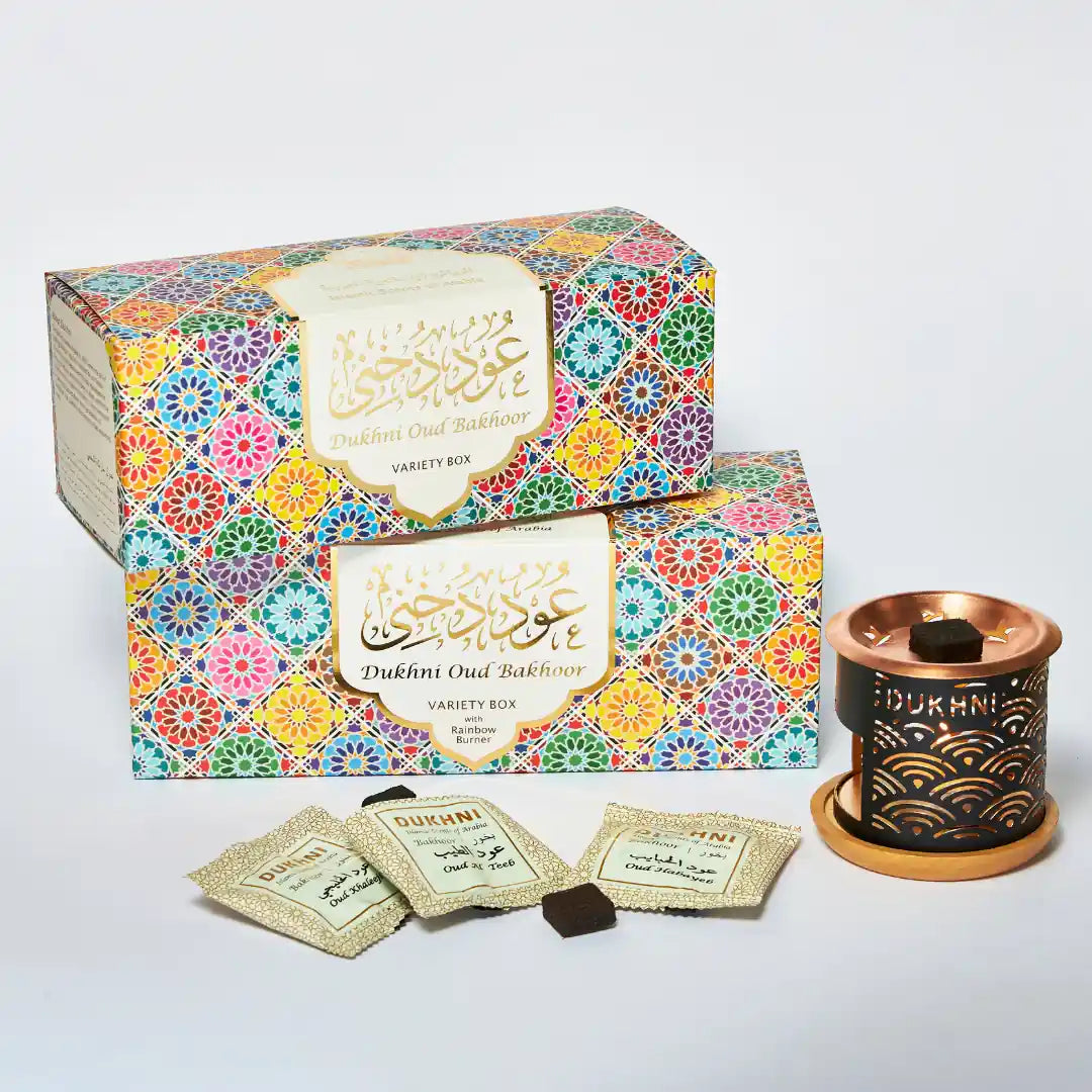 Oud Bakhoor Variety Box Combo with Smokeless Burner | Premium ...