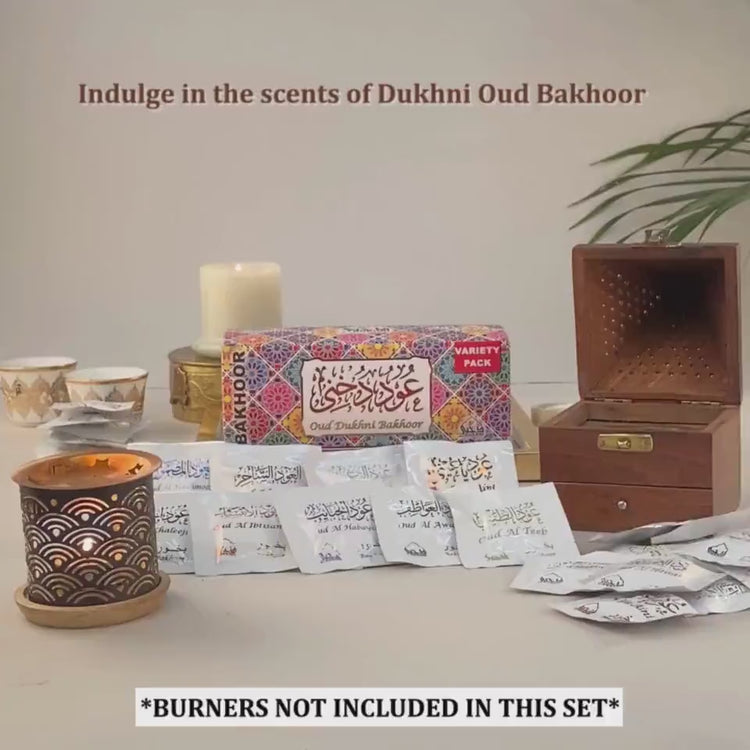 Oud Bakhoor Variety Box Combo with Smokeless Burner | Premium ...